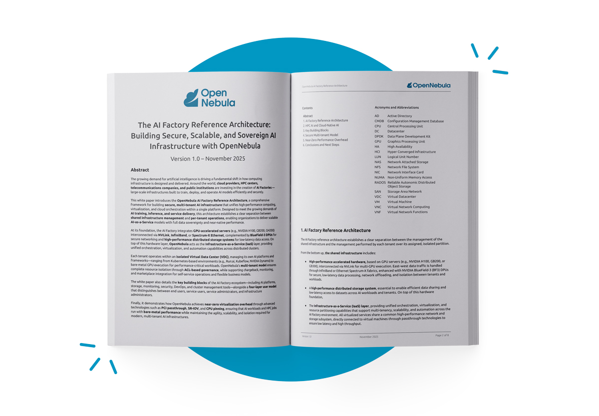 OpenNebula AI Factory Reference Architecture – White Paper